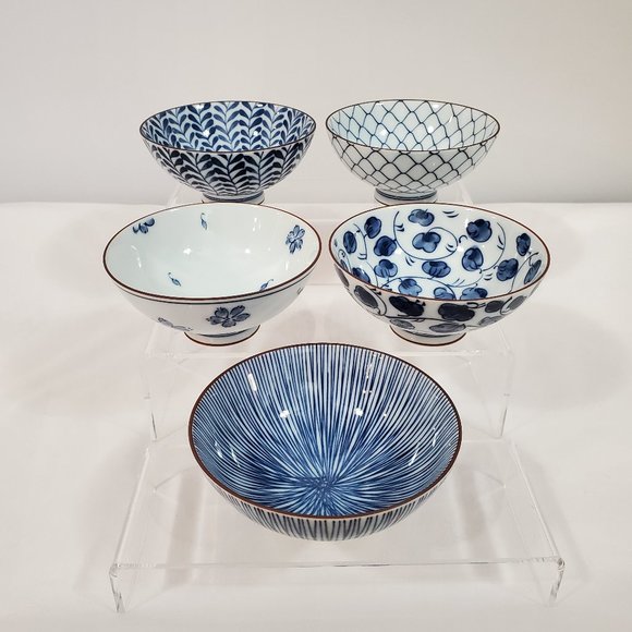 Saikai | Dining | Nib Saikai Toki Indigo Egawari Chazuke Set Of 5 ...